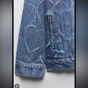 Zara | Jackets & Coats | Zara Trf Heart Denim Jacket | Poshmark